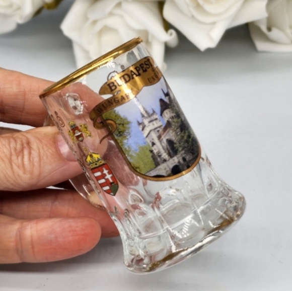 Vintage | Accessories | For 30 Shut Glass Crystal Budapest Gold Red ...